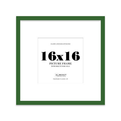 "16X16"" Green Picture Frame - 16X16"" Square Frame With 13X13"" Mount ...