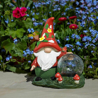 Marco Paul Solar Powered Woodland Wizard Led Light Up Garden Ornament ...