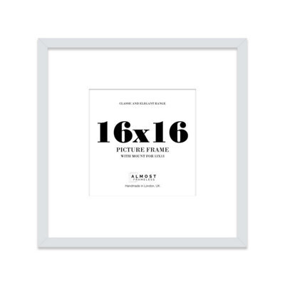 "16X16"" Light Grey Picture Frame - 16X16"" Square Frame With 13X13 ...