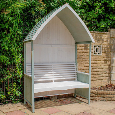 BPS Access Solutions Bps Deluxe Wooden Arbour - Integral Garden Bench ...