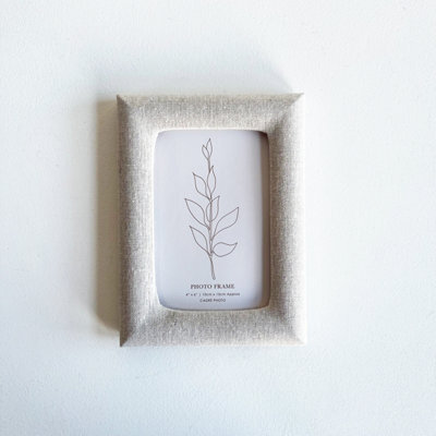 Photo Frames & Art Pf&a Cream Linen 6X4 Picture Frame by B&Q | ufurnish.com