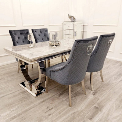 ABC Arrabella Dining Table Set With Boston Chairs / Dining Furniture ...