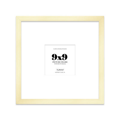 "9X9"" Gold Picture Frame - 9X9"" Square Frame With 6X6"" Mount For 9X9 ...
