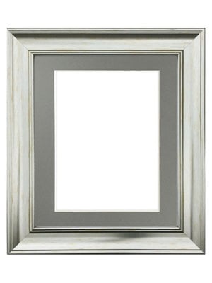 Frames By Post Scandi Vintage Silver Frame With Dark Grey Mount For ...