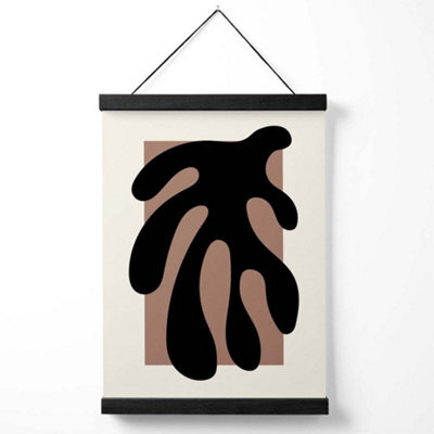 Artze Wall Art Matisse Floral Cutout Cream And Brown Art Print With ...