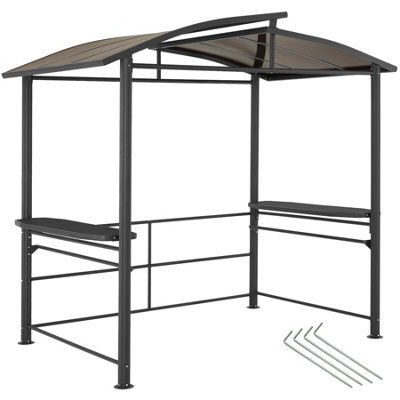 Tectake Bbq Shelter Asado - Weather-Resistant & Fire Retardant, 240 X ...