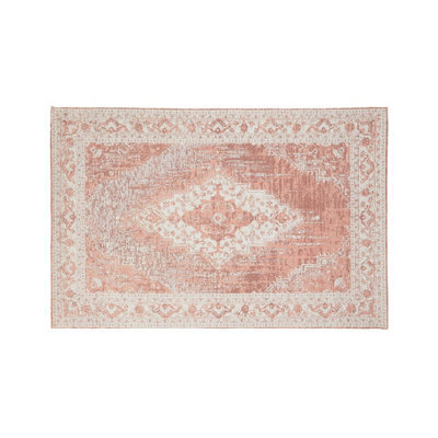 Premier Housewares Bosie By Premier Morvi Small Pink Rug by B&Q ...