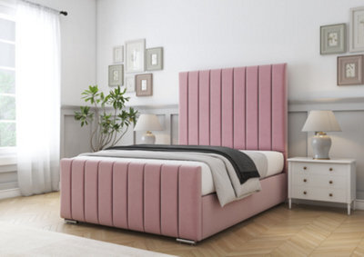 Comfort Beds Sara Blush Plush Bed Frame by B&Q | ufurnish.com