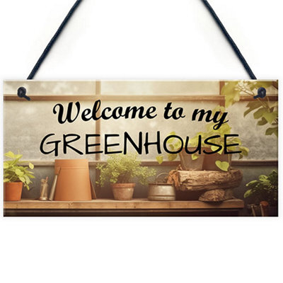 Red Ocean Novelty Greenhouse Sign Garden Sign Summerhouse Shed Sign ...
