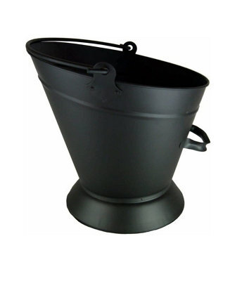 Heavy Duty Steel Fireside Waterloo Bucket Fireplace Coal Scuttle Fuel ...