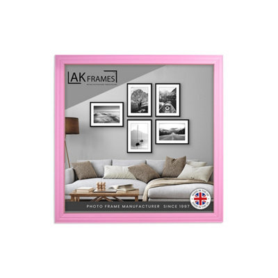 "AK Frames 18X18"" Classic Pastel Pink Modern Picture Frame - Poster ...