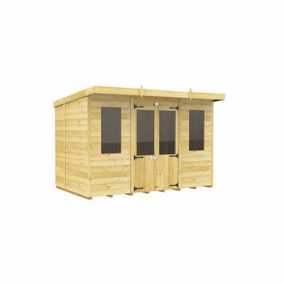 Buttercup Farm 10Ft X 7Ft Pent Summer House - Wood - L214 X W302 X H201 ...