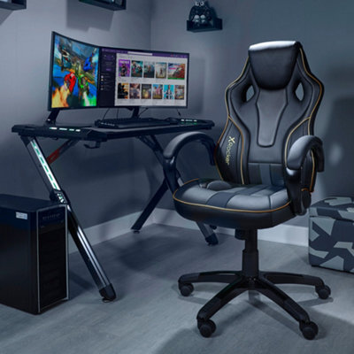 X Rocker X-Rocker Maverick Pc Office Gaming Chair, Mid-Back Support ...