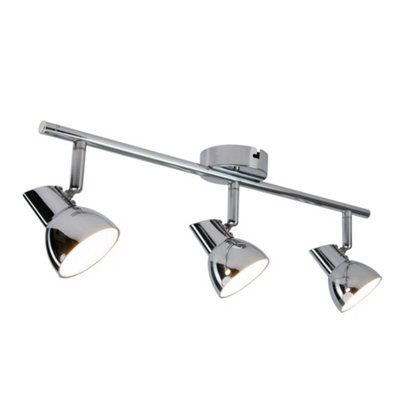 Arlec Apollo Spotlight Polished Chrome Integrated 4.5W Led 3-Bar Triple ...