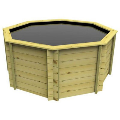 Garden Timber Company Wooden Pond 8Ft Octagonal - 1099mm Height - 27mm ...