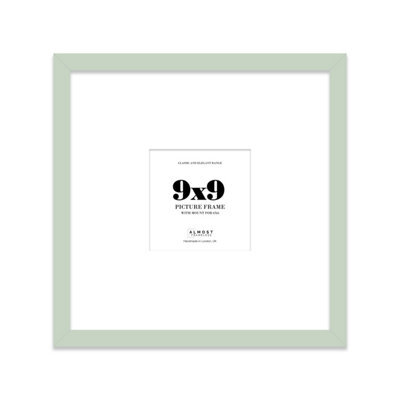 "9X9"" Mint Green Picture Frame - 9X9"" Square Frame With 6X6"" Mount ...