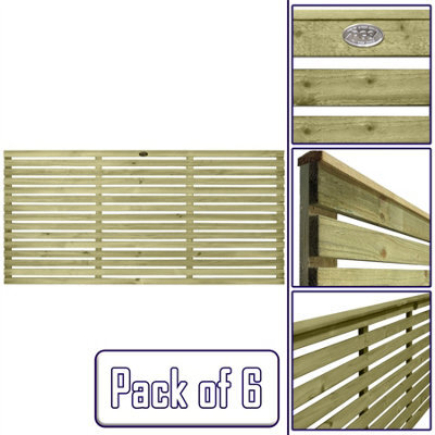 Premier Garden Supplies Roma Single Slotted (Pack Of 6) Width: 6Ft X ...