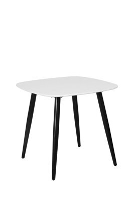 Core Products Smooth White Square Dining Table 80Cm - Modern 4 Seater ...