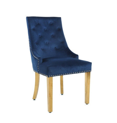 Hygrad Built to Survive Luxury Lion Knocker Velvet Dining Chairs Padded ...