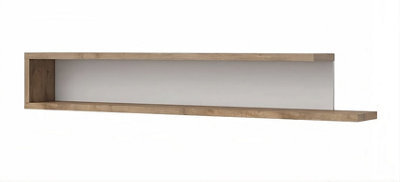 Arte Elegant Sintra 02 Wall Shelf 160Cm - Oak Sandal & White Matt ...