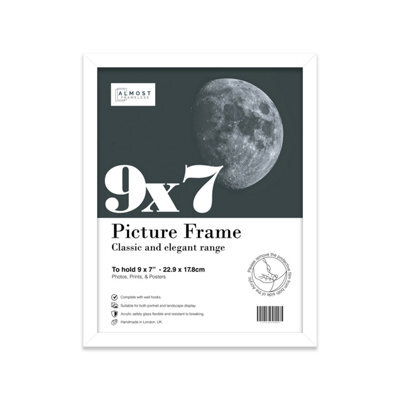9X7 White Picture Frame (17.8 X 22.9Cm) Poster, Photo, Artwork, Gallery ...