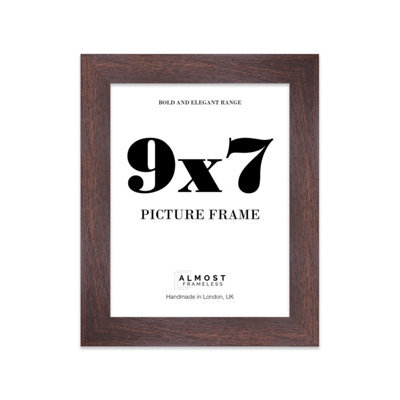 "17X17"" Walnut Picture Frame - 17X17"" Square Frame With 13X13"" Mount ...