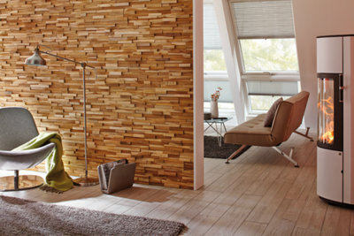 Wall!Supply Wallsupply Ultrawood Firenze Solid Teak Wood Panels, Wall Cladding 3D Interlocking ...