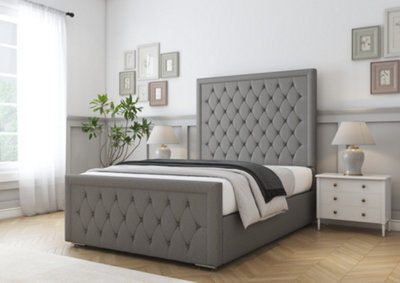 Comfort Beds Hilton Pewter Dumfries Bed Frame by B&Q | ufurnish.com