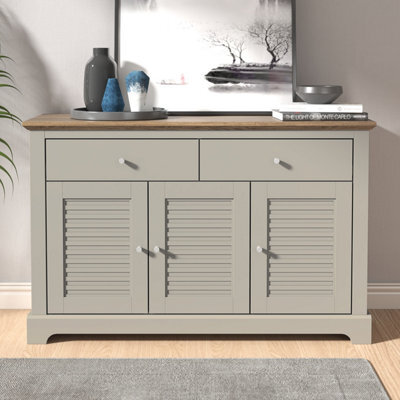Gfw Salcombe Large Sideboard Light Grey by B&Q | uFurnish.com
