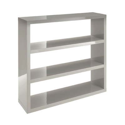 LPD Puro High Gloss Stone Bookcase - Sleek Modern Storage With A ...
