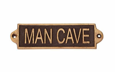 "Minster ""man Cave"" - Wall Sign - Metal - L1 X W15 X H6 Cm - Black ...