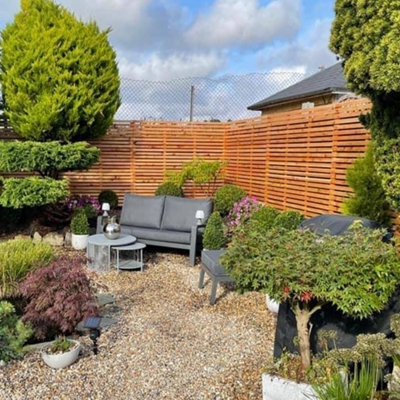 Ruby UK Ruby Cedar/larch Vertical Slatted Fence Panels Ruby Stylish Privacy For Gardens Cedar ...
