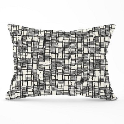 Warren Reed Designer Irregular Sketched Block Textured Cushions 33Cm X ...