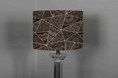 Andrew Lee Geometric Triangles With Patterns (Ceiling & Lamp Shade ...