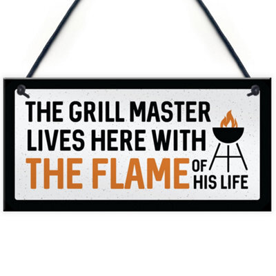 Red Ocean Funny Bbq Sign For Outdoor Hanging Wall Sign For Shed Garden ...