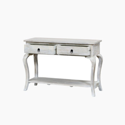 Sally Cottage Style Two Drawer Wooden Console Table by B&Q | ufurnish.com