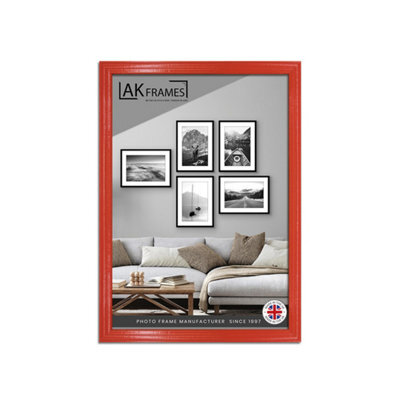 "AK Frames 14X11"" Classic Red Modern Picture Frame - Poster Frame For ...