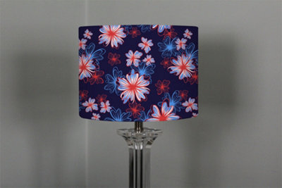 Andrew Lee Red, White & Blue Flower Print (Ceiling & Lamp Shade) / 25Cm ...