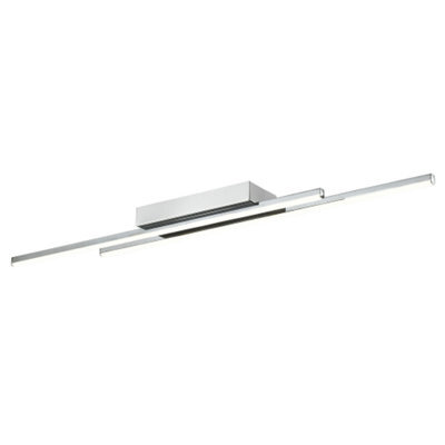 Happy Homewares Designer Polished Chrome Led Ceiling Strip Light ...