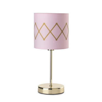Luminosa Lighting Luminosa Rosita Table Lamp With Round Shade, Pink by ...