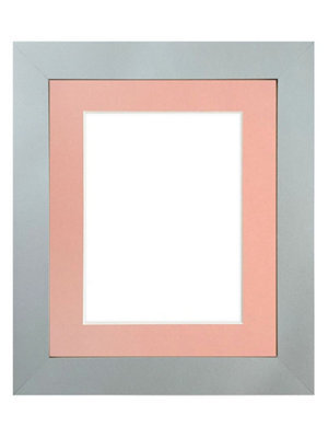 Frames By Post Metro Light Grey Frame With Pink Mount For Image Size 6 ...