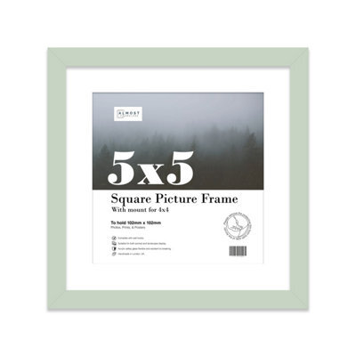 "5X5"" Mint Green Picture Frame - 5X5"" Square Frame With 4X4"" Mount ...