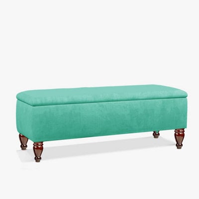 Lisbon Plain 120Cm Ottoman Storage Bench - Plush Velvet Shoe Bench ...