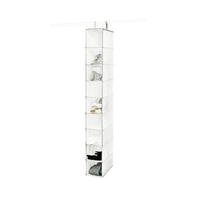 Compactor World Of Storage White Plastic 9 Tier Hanging Wardrobe ...