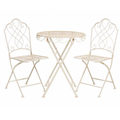 Ascalon Avalon Bistro Set - 3Pc - L60 X W60 X H73 Cm - Cream by B&Q | ufurnish.com
