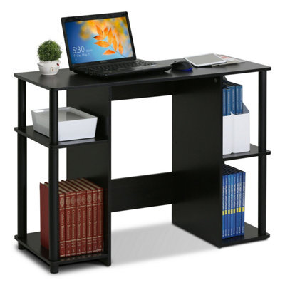 Walplus Furinnoz Jaya Compact Computer Study Desk, Espresso by B&Q ...