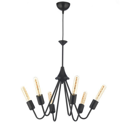 Luminosa Lighting Luminosa Billy 6 Light Multi Arm Pendant Ceiling ...