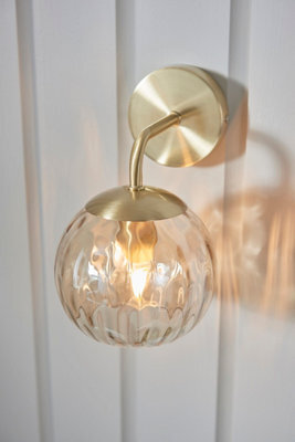 Anson Lighting Iowa Wall Light Finished In Satin Brass Plate And ...