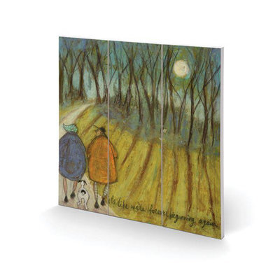 Sam Toft Its Like Were Forever Beginning Again Wood Square Plaque Green ...