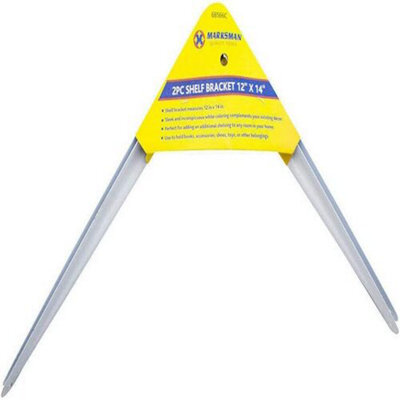 "2 X 2Pc Shelf Bracket 12"" X 14"" Heavy Duty Fluted Angle Shelf ...